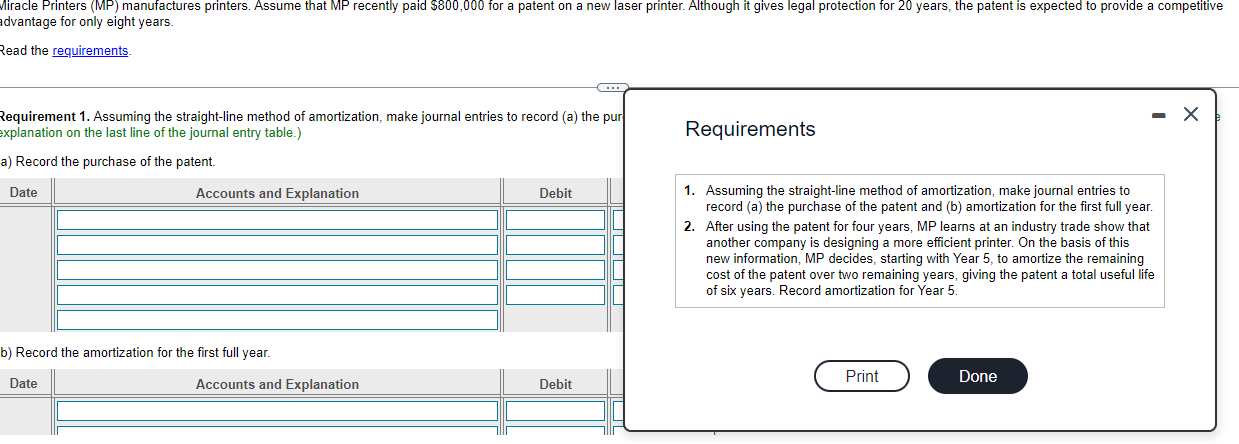 Solved Requirement 1. Assuming the straight-line method of | Chegg.com