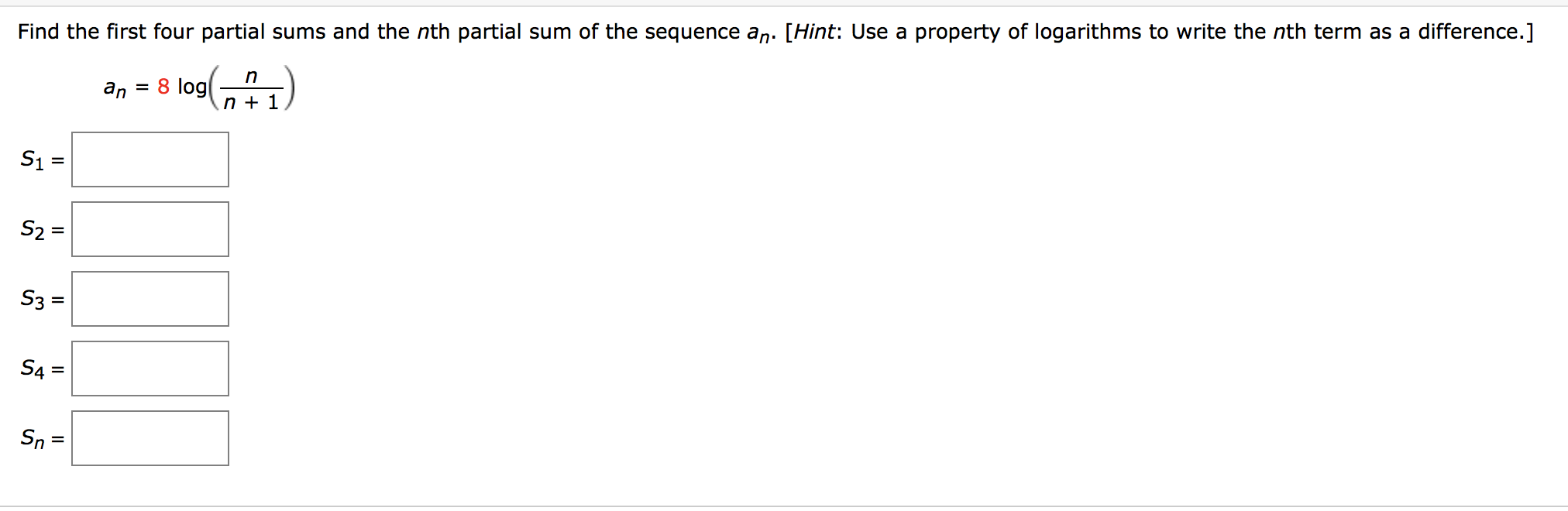 Solved Find the first four partial sums and the nth partial | Chegg.com
