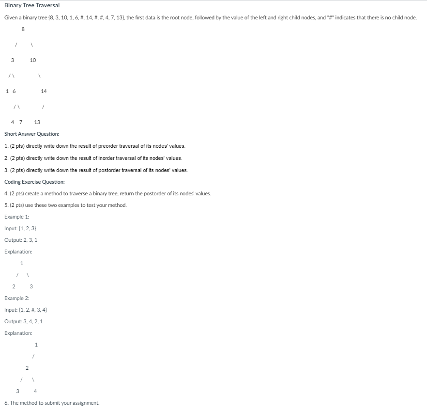 Solved 6. The method to submit your assignment. | Chegg.com