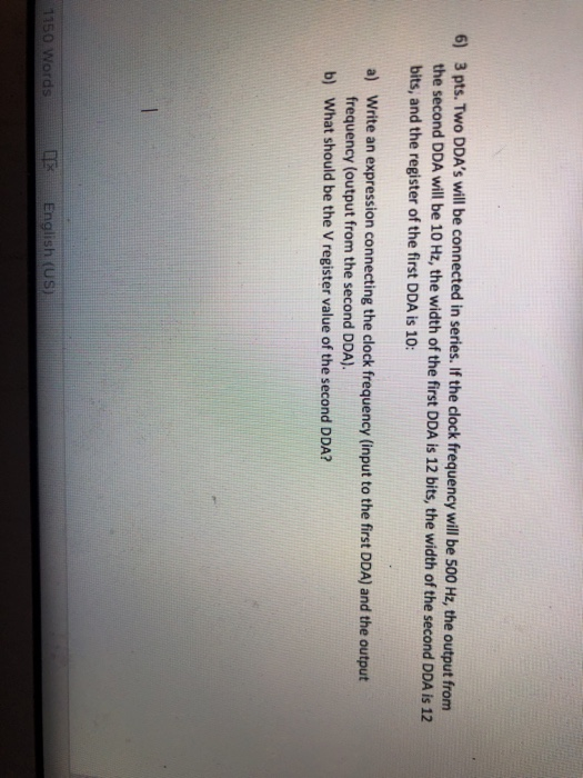 6) 3 pts. Two DDA's will be connected in series. If | Chegg.com