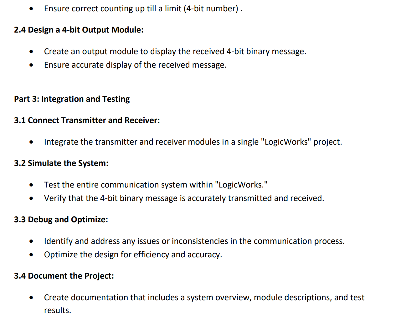 Solved Project Statement: Design a Digital Communication | Chegg.com