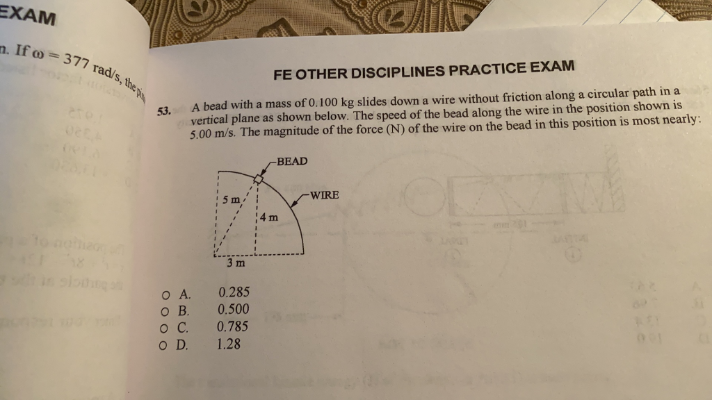 Solved EXAM n. If = 377 radls, the FE OTHER DISCIPLINES | Chegg.com