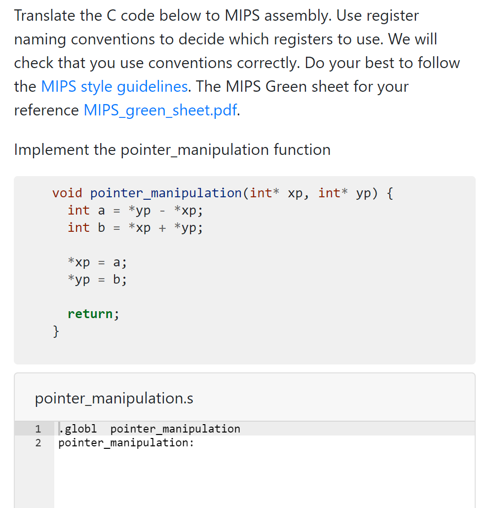 Solved Translate the C code below to MIPS assembly. Use | Chegg.com