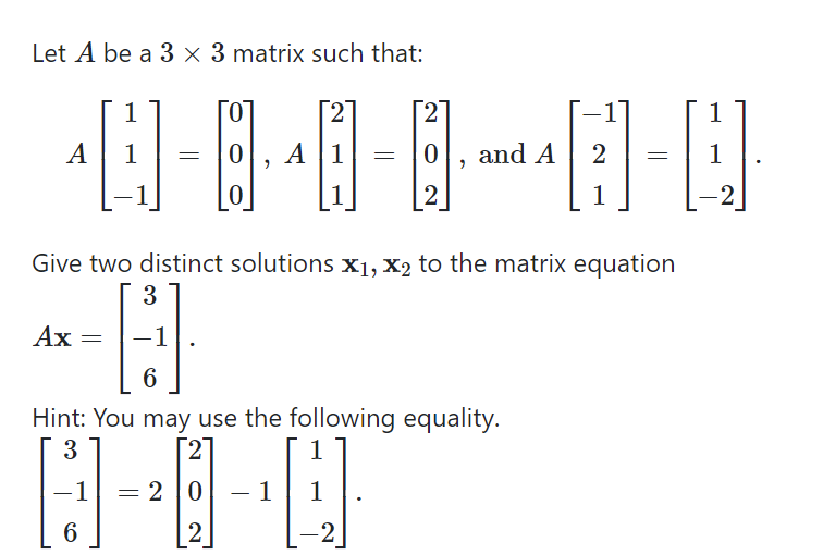 Solved Let A be a 3 x 3 matrix such that: ГО7 2 2 - | Chegg.com