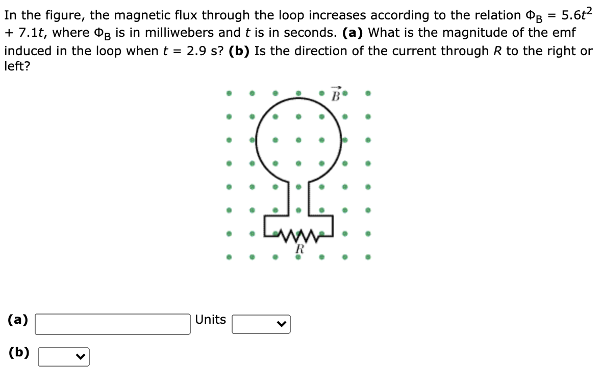 Solved In the figure, the magnetic flux through the loop | Chegg.com