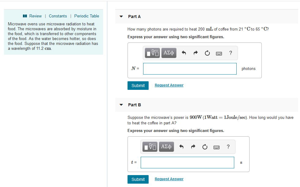 Solved Review Constants | Periodic Table Part A Microwave | Chegg.com