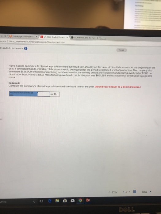 Solved ecure https/ flow/connect.htm Graded Homework Harris | Chegg.com