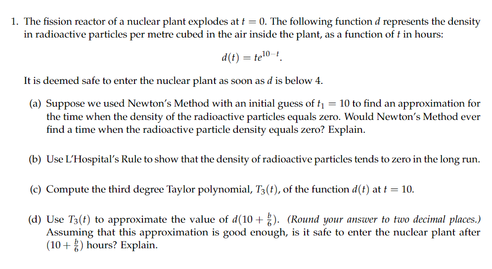 Solved The fission reactor of a nuclear plant explodes at | Chegg.com