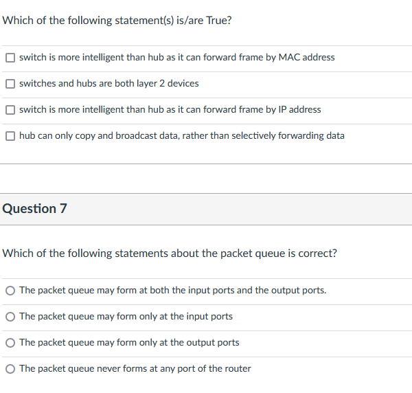 Solved Which of the following statement(s) is/are True? | Chegg.com