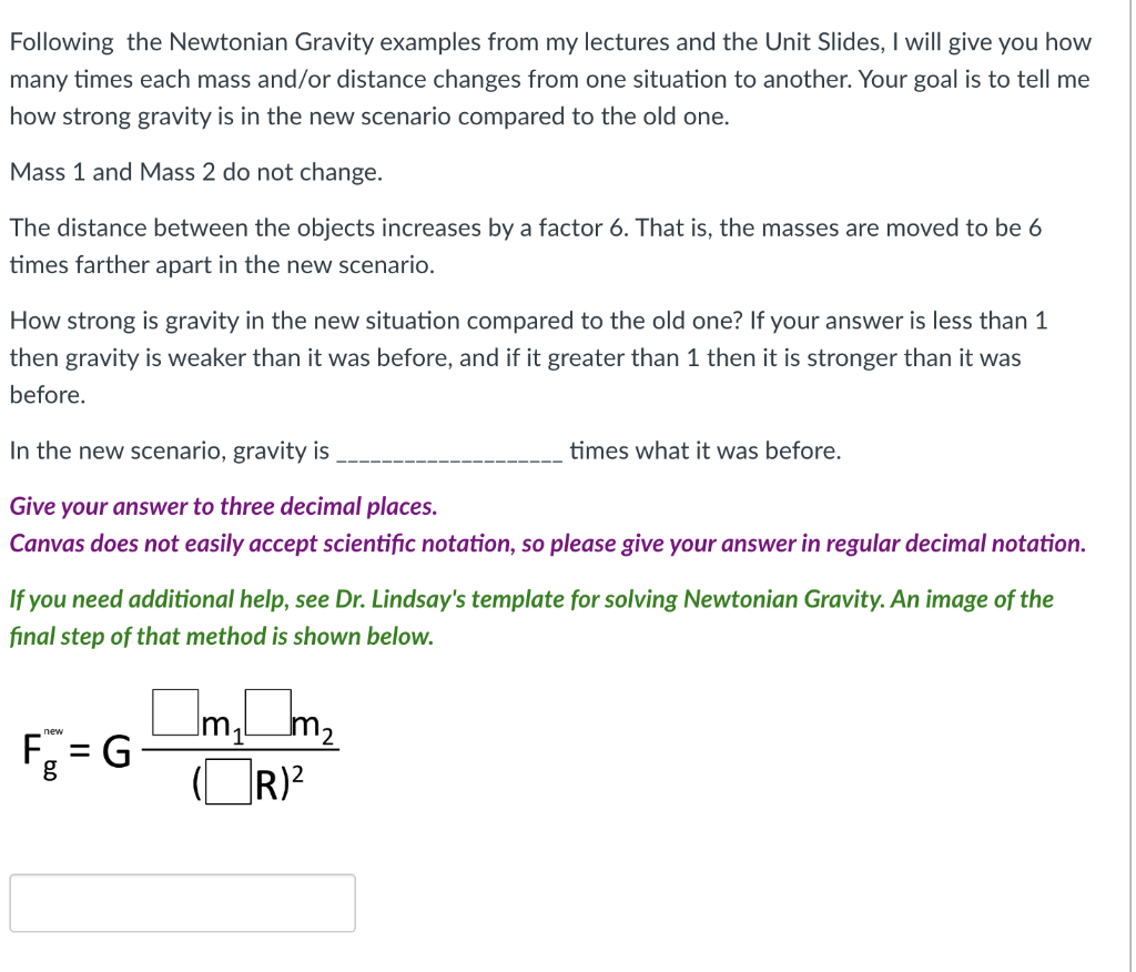 Solved Following the Newtonian Gravity examples from my | Chegg.com
