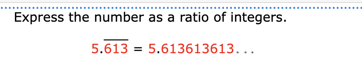 Solved Express the number as a ratio of | Chegg.com
