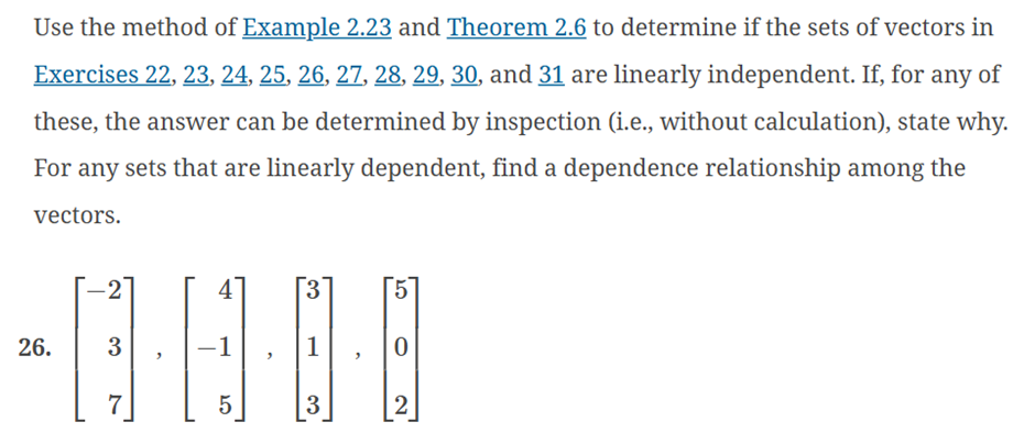 Solved Use the method of Example 2.23 ﻿and Theorem 2.6 ﻿to | Chegg.com