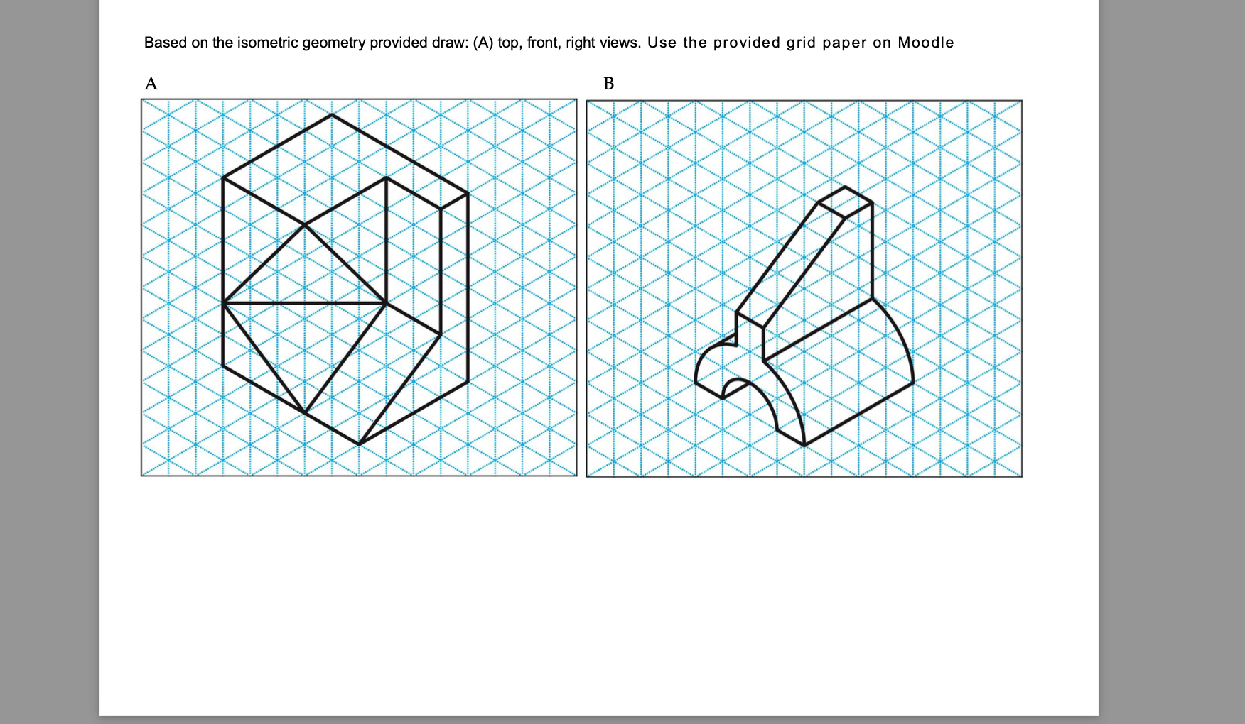 Solved Based on the isometric geometry provided draw: (A) | Chegg.com