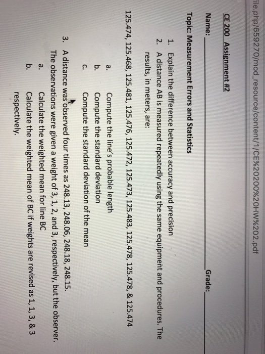 Solved Explain the difference between accuracy and precision | Chegg.com