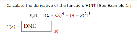 Solved Calculate the derivative of the function. HINT [See | Chegg.com