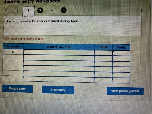 Solved Journal entry worksheet Record customer's check | Chegg.com