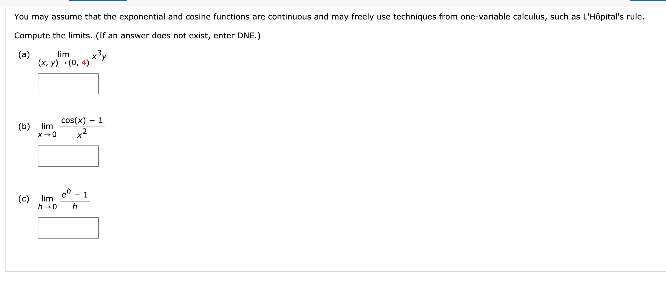 Solved You may assume that the exponential and cosine | Chegg.com