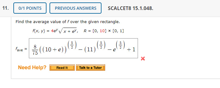 Solved Find the average value of f over the | Chegg.com