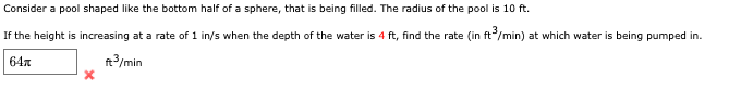 Solved Consider a pool shaped like the bottom half of a | Chegg.com