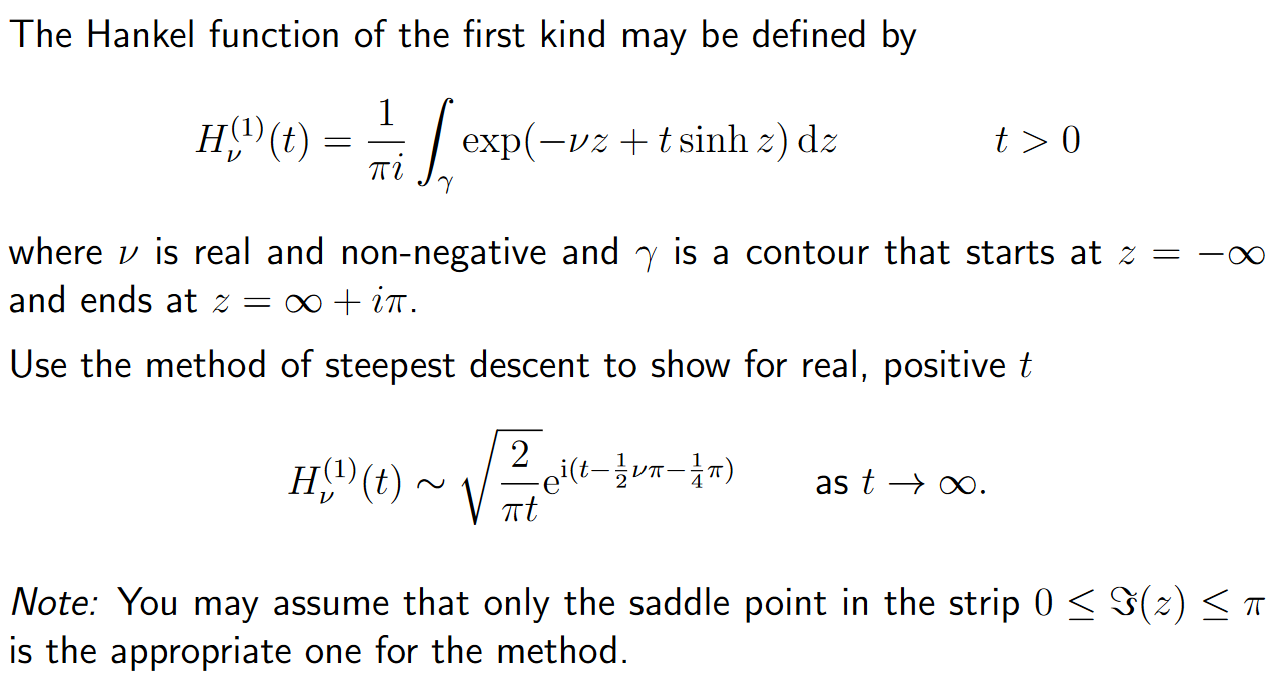 Solved The Hankel function of the first kind may be defined | Chegg.com