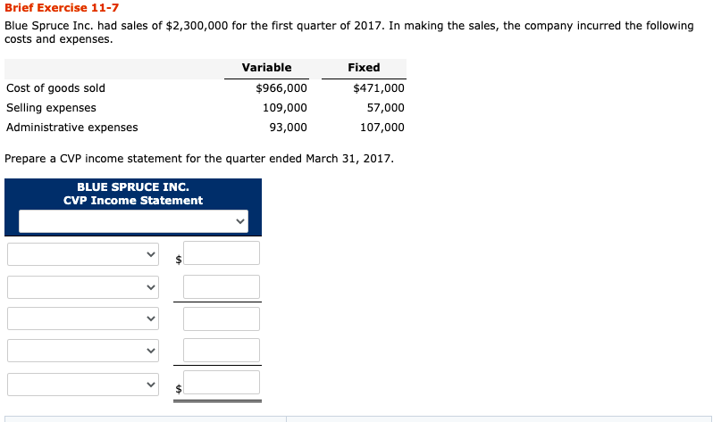 Solved Brief Exercise 11-7 Blue Spruce Inc. had sales of | Chegg.com