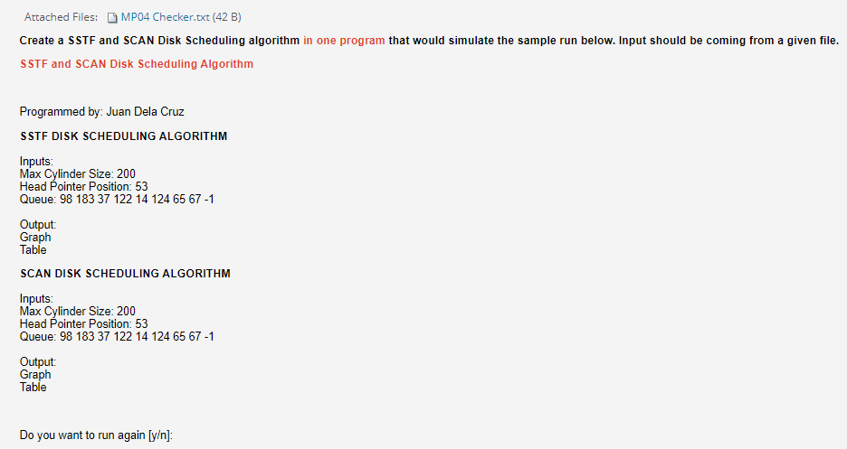 Solved Attached Files: MP04 Checker.txt (42 B) Create a SSTF | Chegg.com