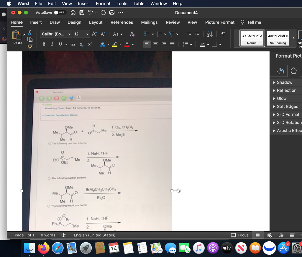 Solved Word File Edit View Insert Format Tools Table Window | Chegg.com