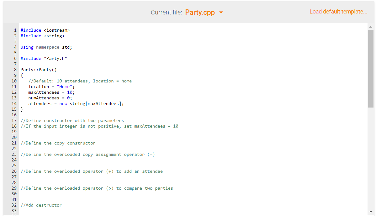 This exercise defines a Party class to store the | Chegg.com