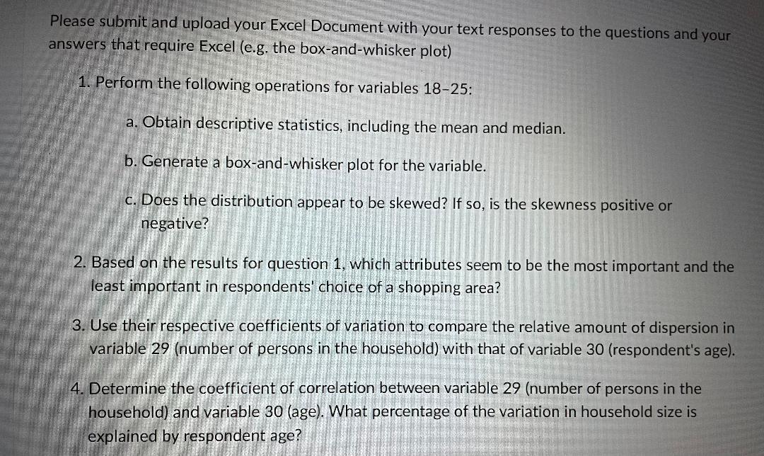 We will concentrate on variables 18-25, which reflect | Chegg.com