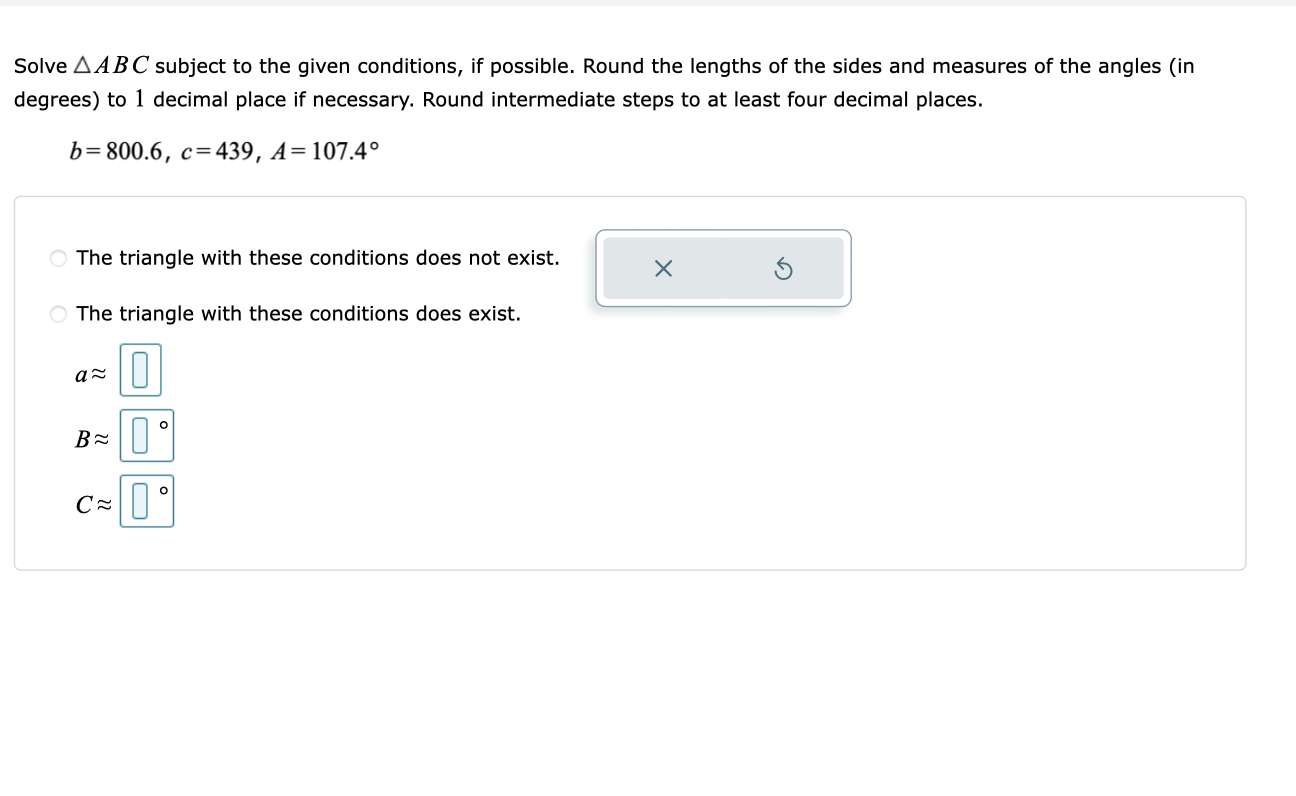 Solved Solve Abc Subject To The Given Conditions If