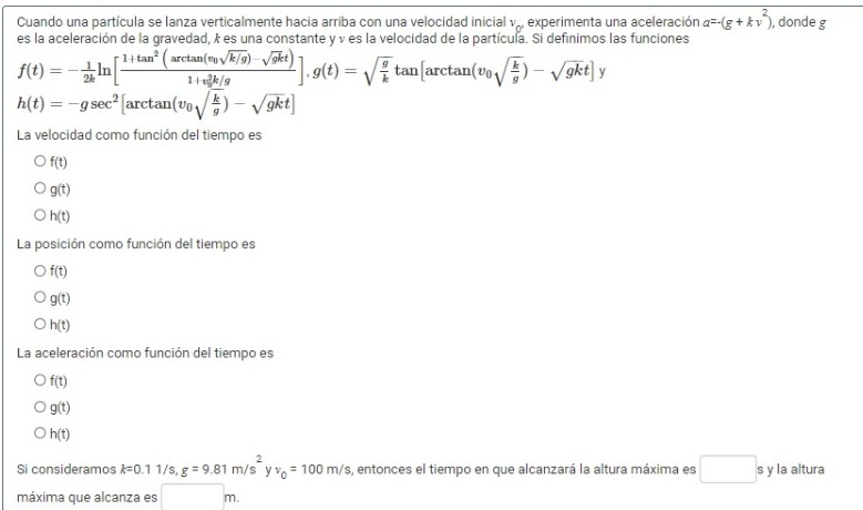 Solved When a particle is thrown vertically upward with an | Chegg.com