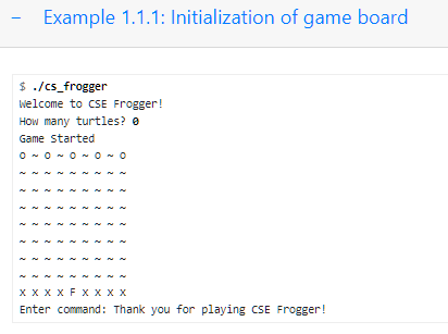 Solved using C program to make a CS Frogger game - trying | Chegg.com