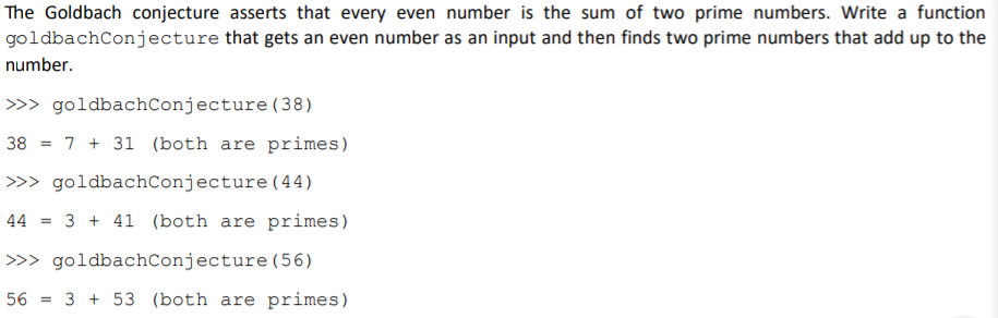 Solved The Goldbach conjecture asserts that every even | Chegg.com
