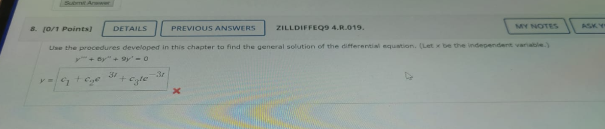 Solved Submit Answer 8. [0/1 Points) DETAILS PREVIOUS | Chegg.com
