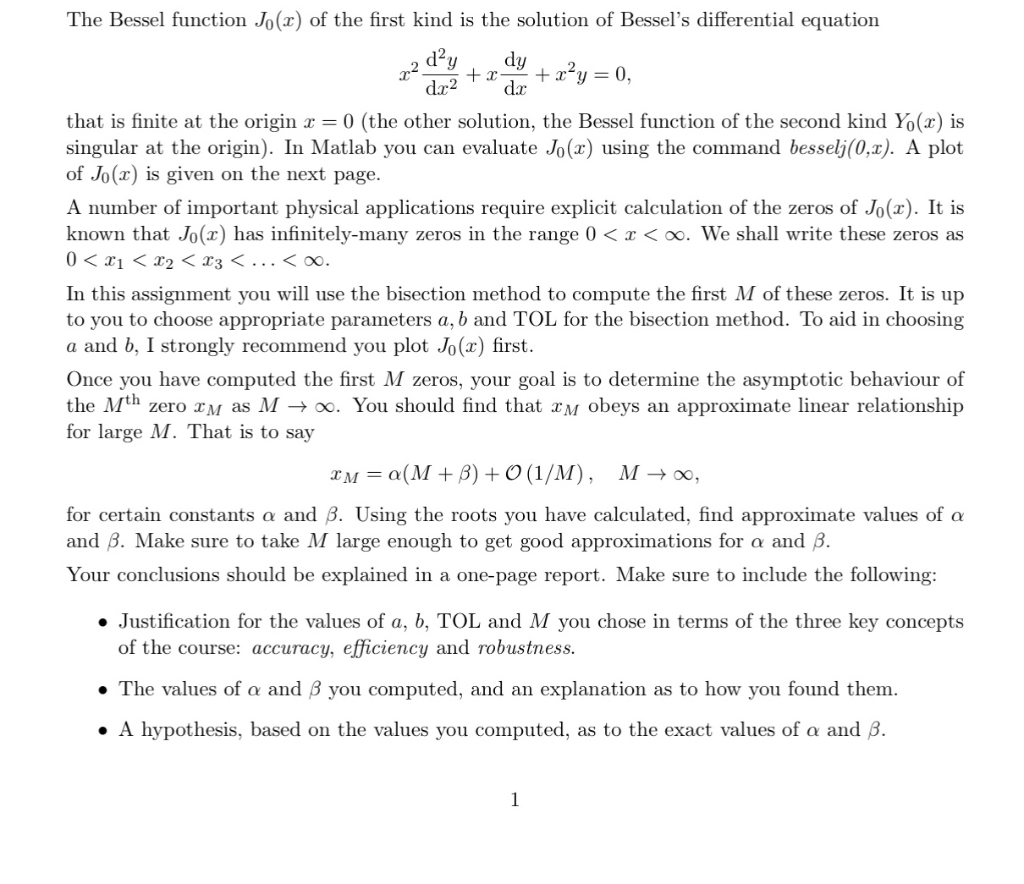 The Bessel function J. (2) of the first kind is the | Chegg.com