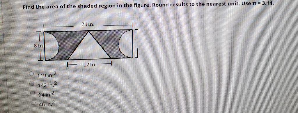 Solved Find the area of the shaded region in the figure. | Chegg.com