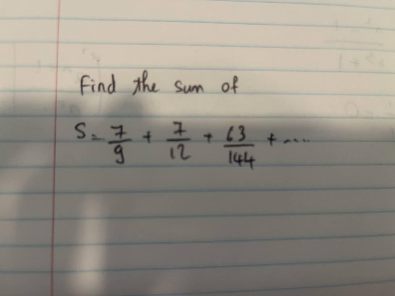 Solved Find the sum of S=97+127+14463+⋯ | Chegg.com