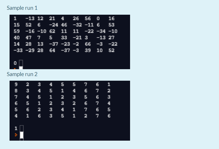 Solved Let us call a 2-dimensional array of integers a magic | Chegg.com