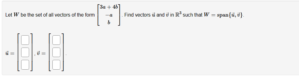 Let W be the set of all vectors of the form | Chegg.com