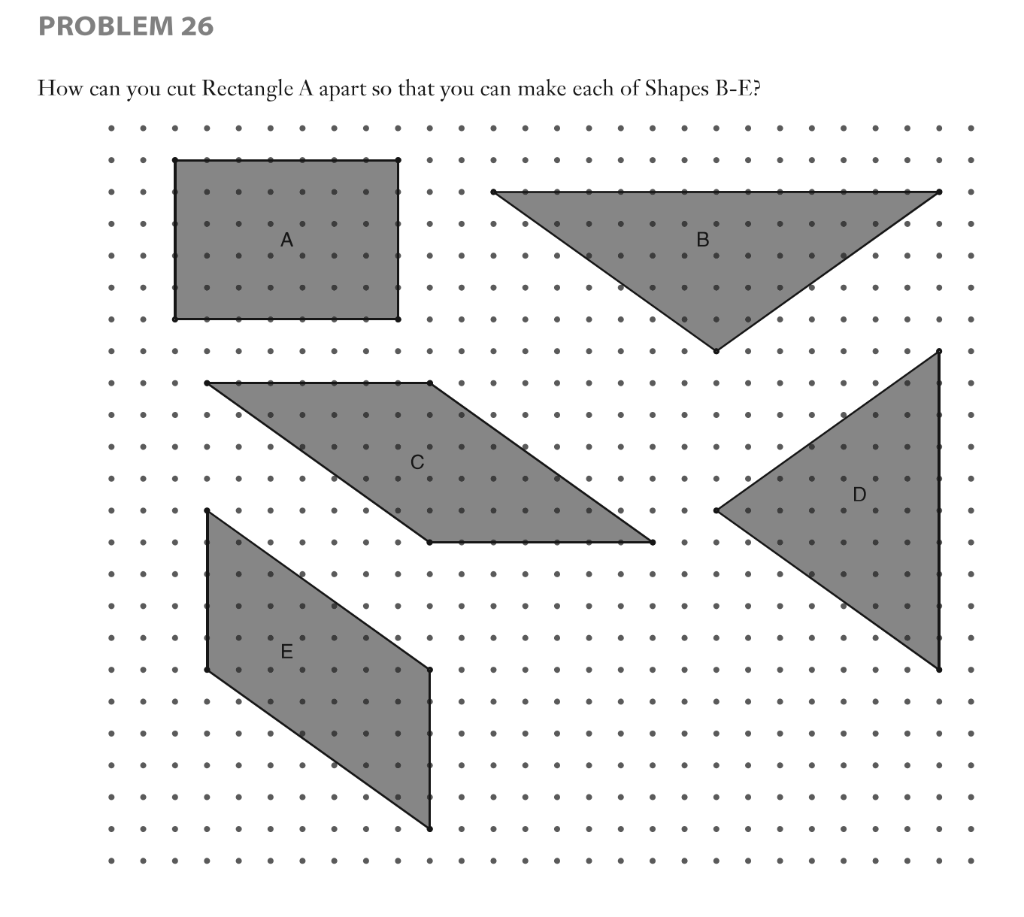 Solved PROBLEM 26 How can you cut Rectangle A apart so that | Chegg.com
