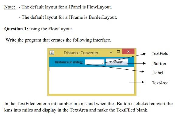 Solved Exercise 1: A Simple GUI with different layout | Chegg.com