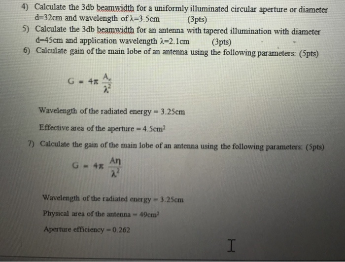 Solved 4) Calculate the 3db beamwidth for a uniformly | Chegg.com