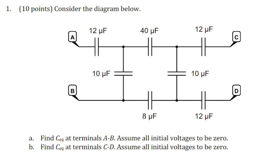 Solved 1. (10 points) Consider the diagram below. a. Find | Chegg.com