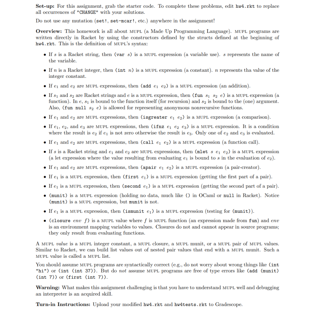 Solved Set-up: For this assignment, grab the starter code. | Chegg.com