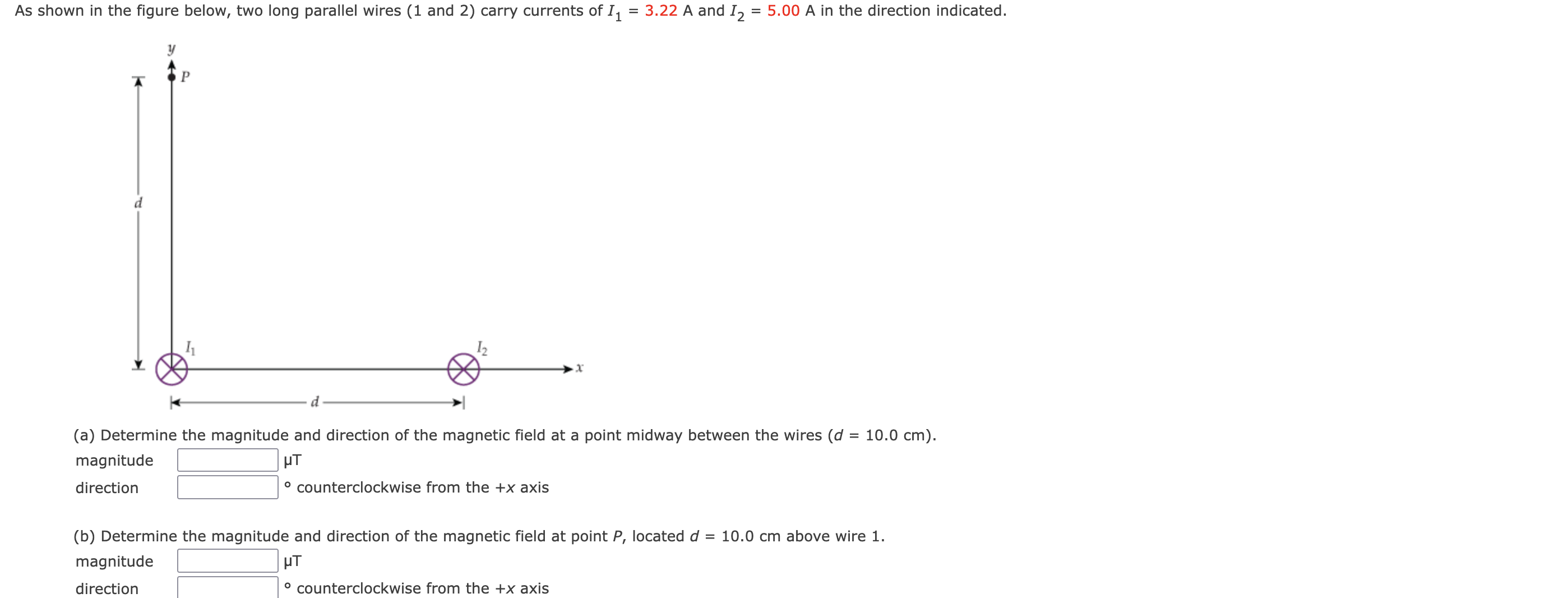 Solved As ﻿shown in ﻿the figure below, two long parallel | Chegg.com