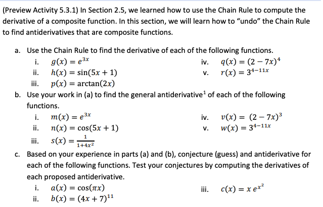 Solved (Preview Activity 5.3.1) In Section 2.5, we learned | Chegg.com