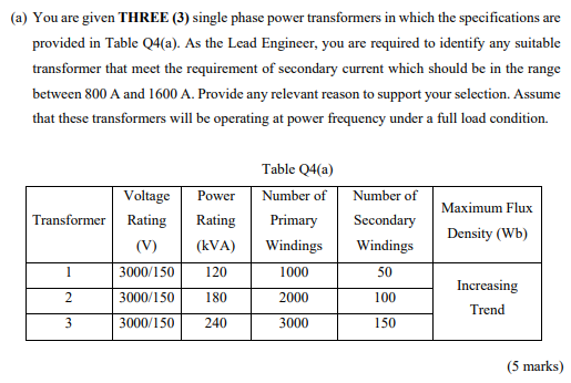 Solved (a) You are given THREE (3) single phase power | Chegg.com