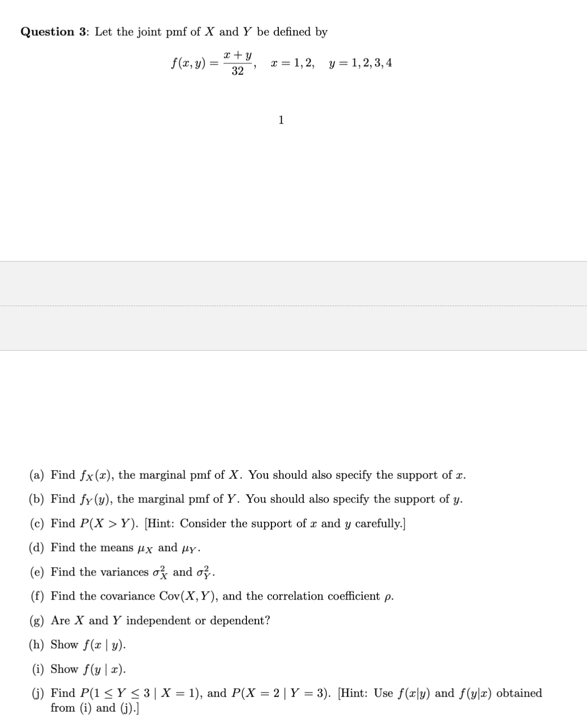 Solved by an EXPERT Question 3: Let the joint pmf of x ﻿and Y be ﻿defined | Chegg.com