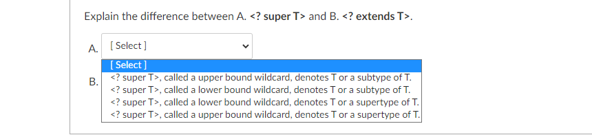Solved Explain the difference between A. and B. . A. | Chegg.com