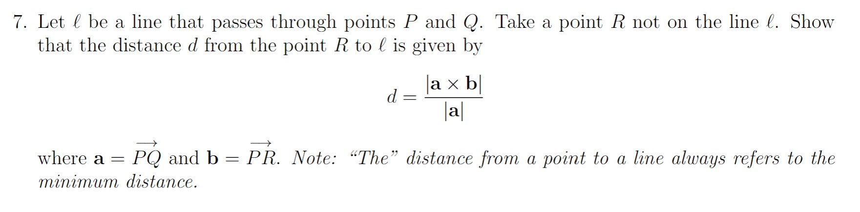Solved 7. Let l be a line that passes through points P and | Chegg.com